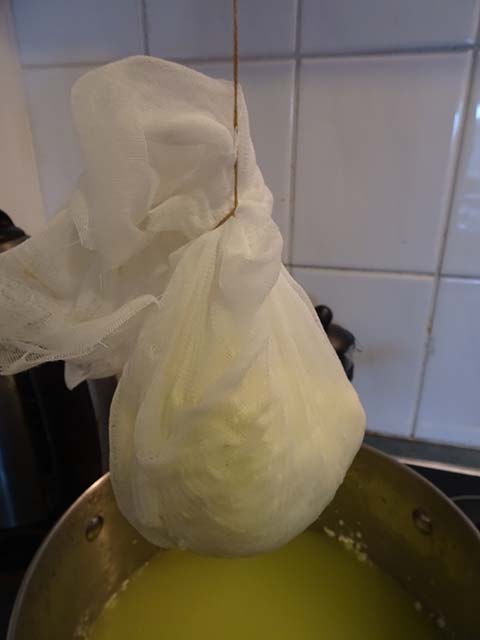 Hanging the cheese | SBA's Kitchen @ Home