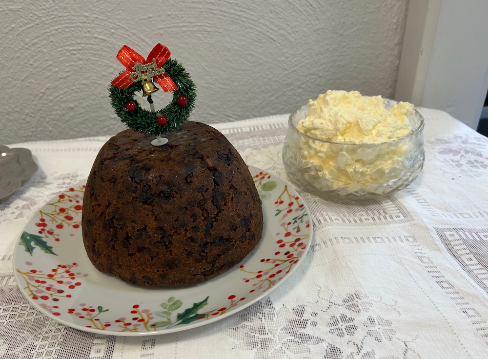 Plum Pudding with Irish Mist Cream-1-r | SBA's Kitchen @ Home